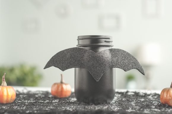 Bat Mason Jars – Sprinkled and Painted at KA Styles.co