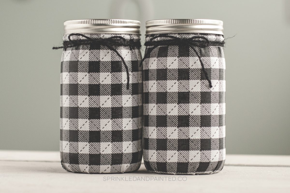 How to Make Buffalo Check Mason Jars – Sprinkled and Painted at KA ...