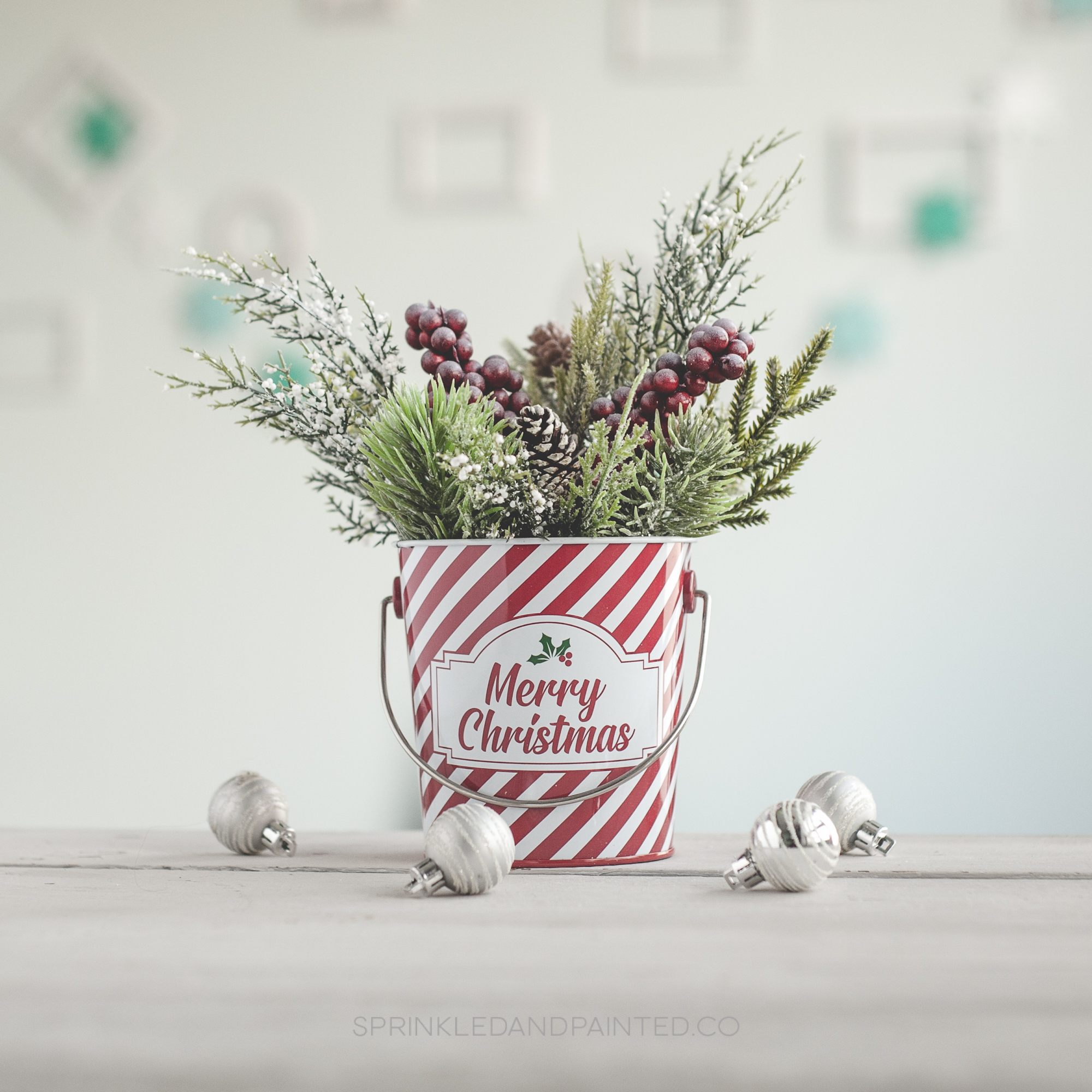 Christmas Crafts From Dollar Stores - Sprinkled and Painted at KA Styles.co